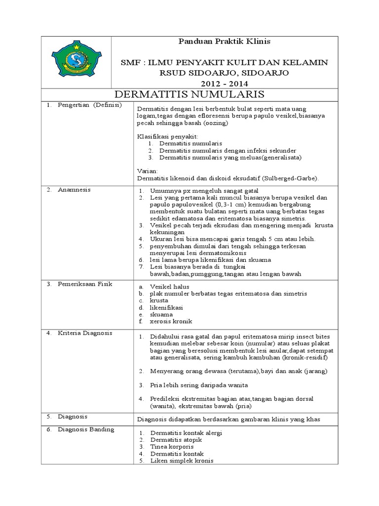 Dermatitis Numularis | PDF