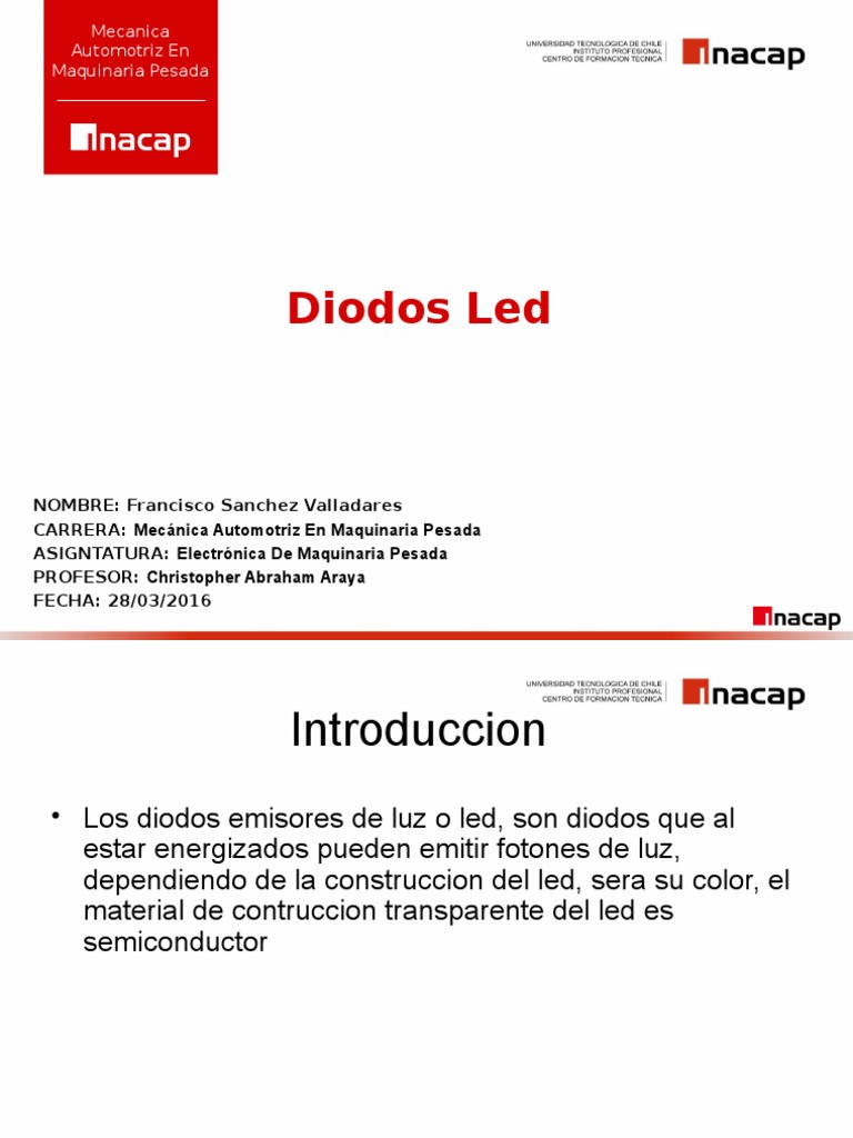 Diodos Led | PDF | Diodo emisor de luz | Espectro electromagnético