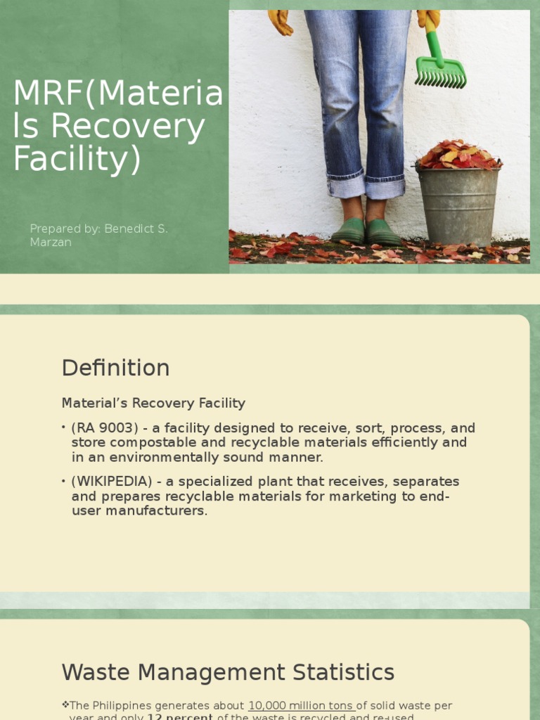 MRF (Materials Recovery Facility) | PDF | Municipal Solid Waste | Recycling
