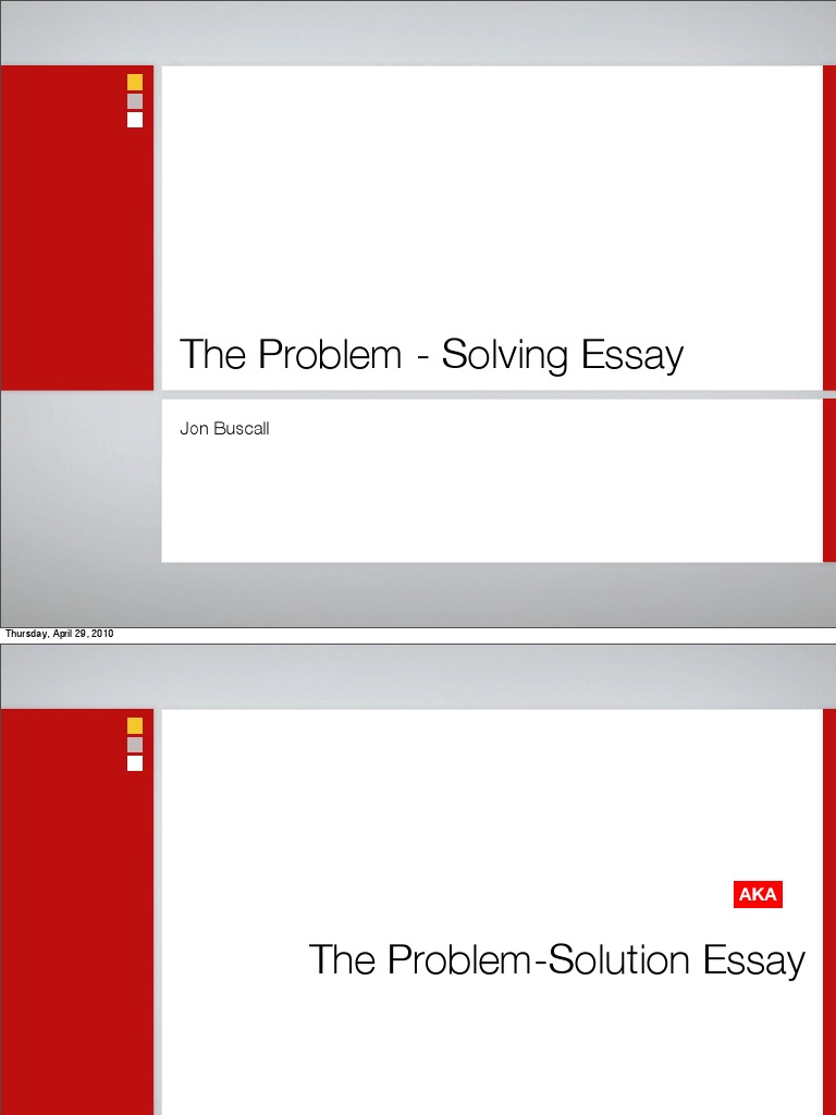 Problem-Solution Essay Guide | PDF | English Language | Essays