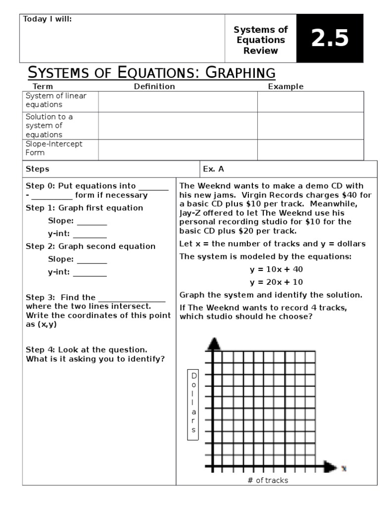 Systems of Equations Review | PDF | Equations | Algebra