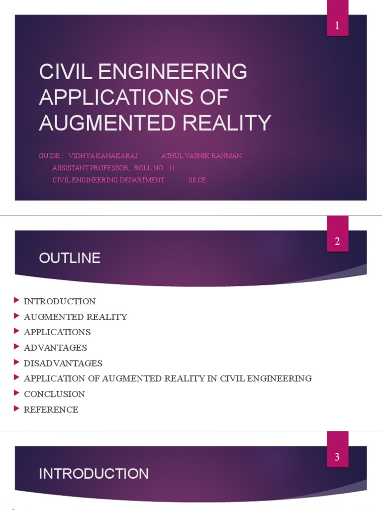 Augmented Reality in Civil Engineering | PDF | Augmented Reality ...