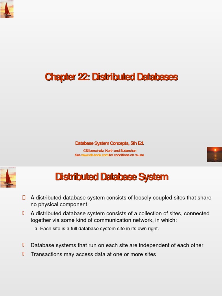 Chapter 22: Distributed Databases | PDF | Information Retrieval | Databases
