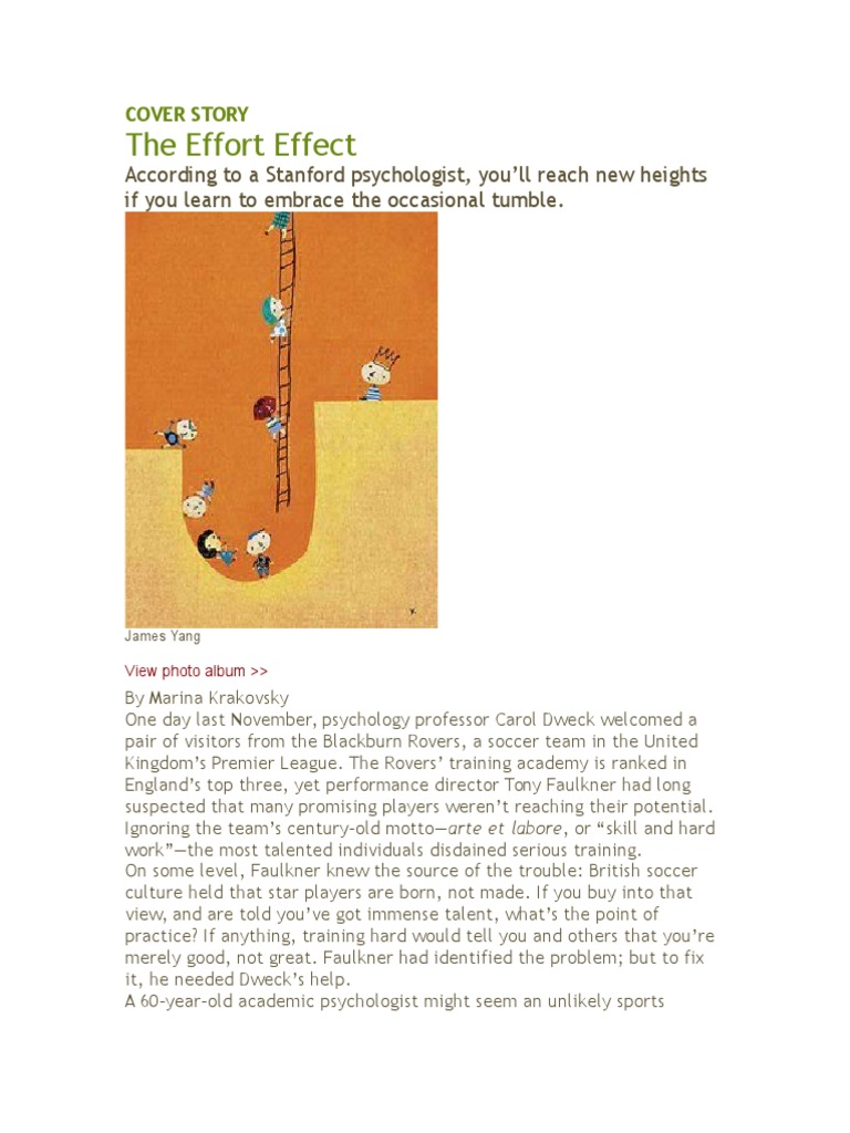 The Effort Effect | PDF | Mindset | Intelligence