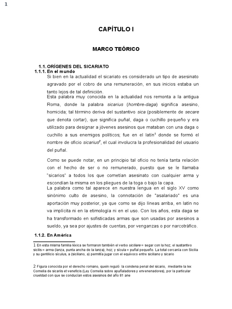 Orígenes y evolución del sicariato en Perú | PDF | Delito | Motivación