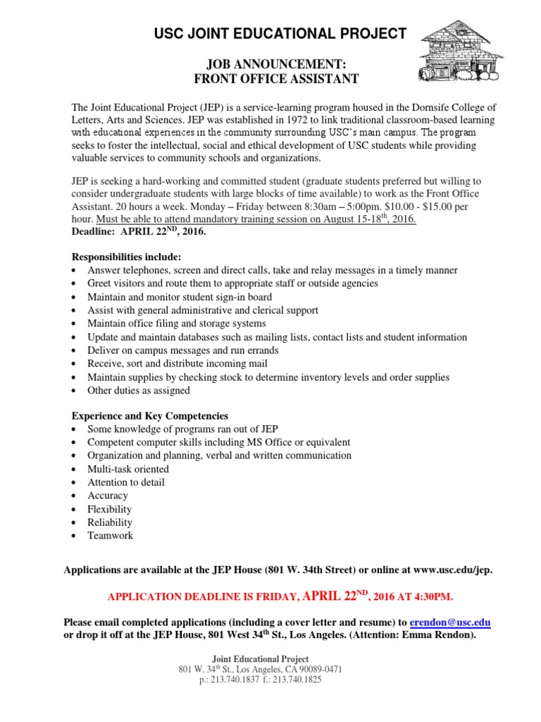 Front Office Application F'16 | PDF | Competence (Human Resources ...