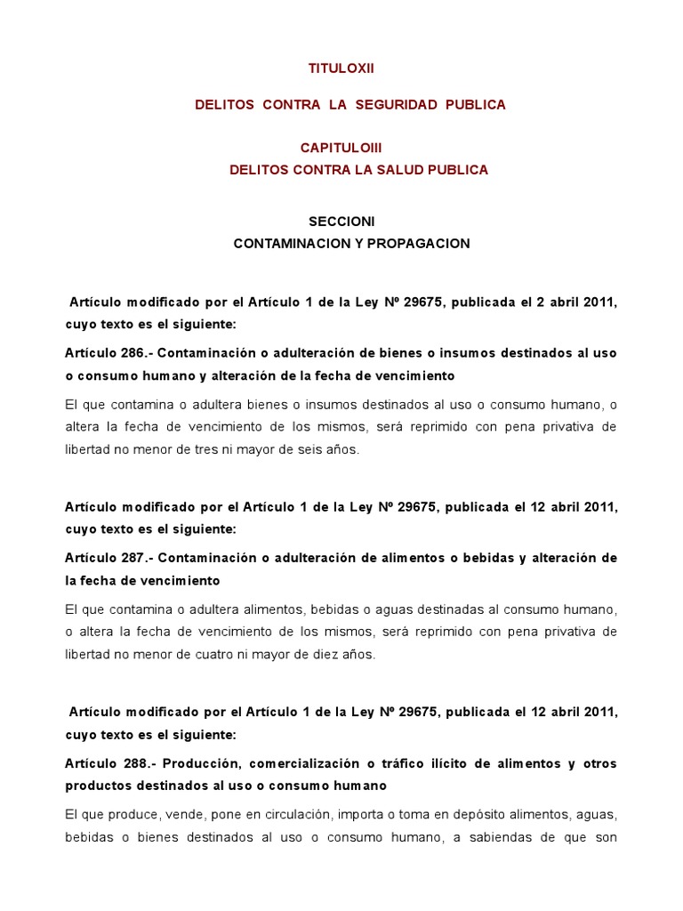 Delitos Contra La Salud Pública
