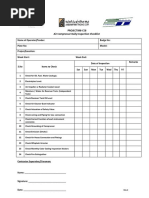 Check List For Cutting Machine | PDF
