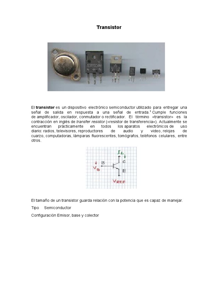 Tipos de Transistores | PDF | Transistor | Transistor de efecto de campo