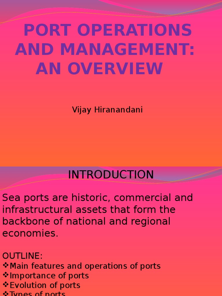 Port Operations Management | PDF | Port | Cargo
