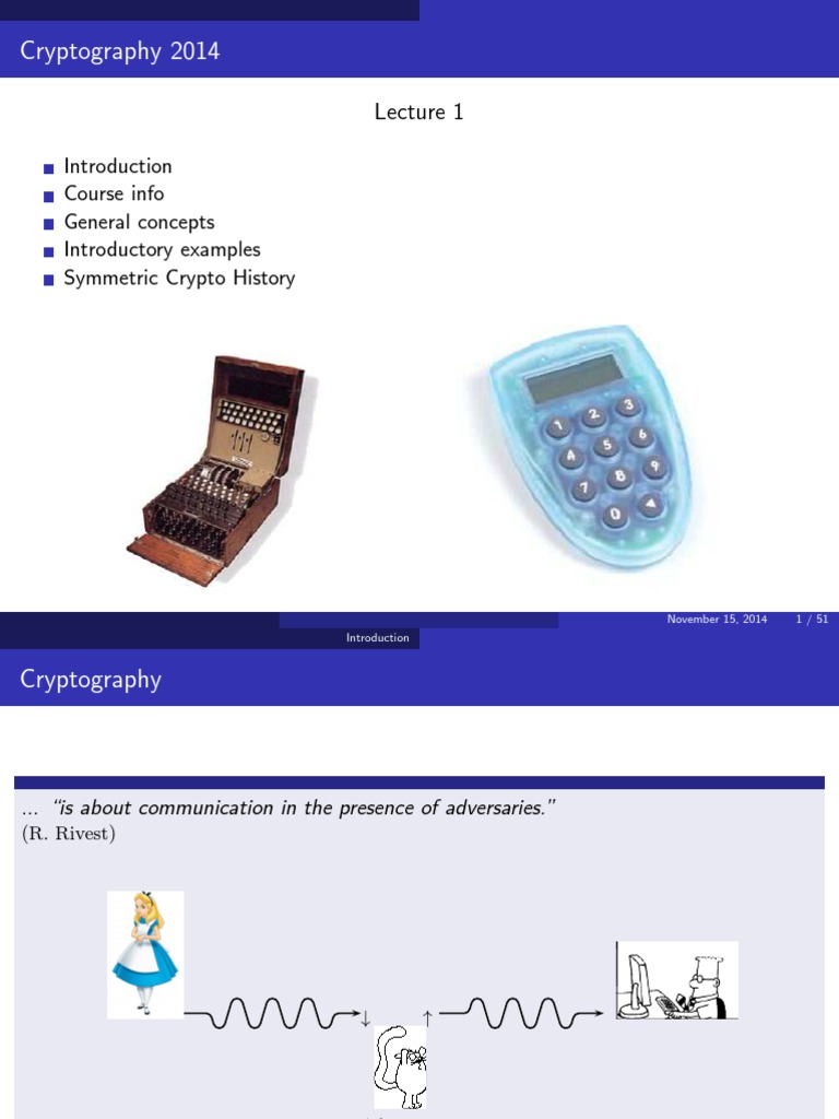 Cryptography Course Overview | PDF | Cryptography | Key (Cryptography)