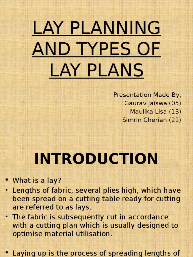 Lay Planning | PDF | Textiles | Clothing