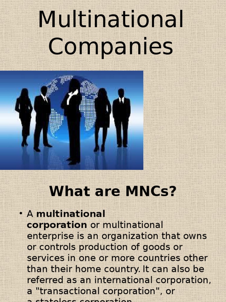 Multinational Companies PPTTT | PDF | Multinational Corporation | Economics