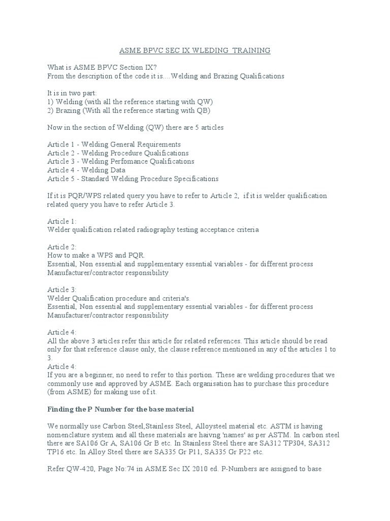 Asme BPVC Sec Ix Wleding | PDF | Welding | Construction