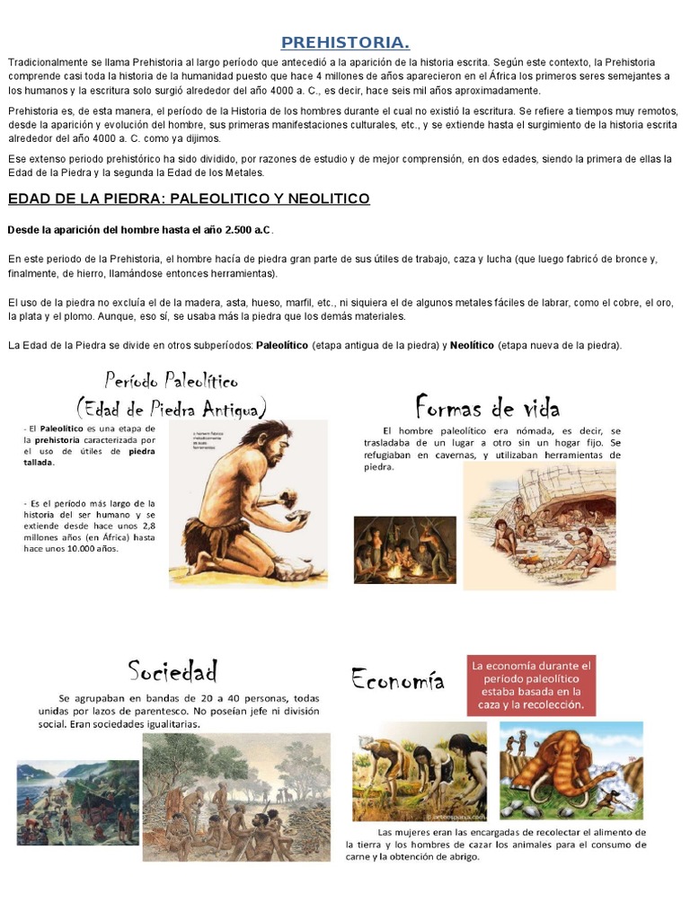 Pre Historia | PDF | Edad de Bronce | Edad de Piedra