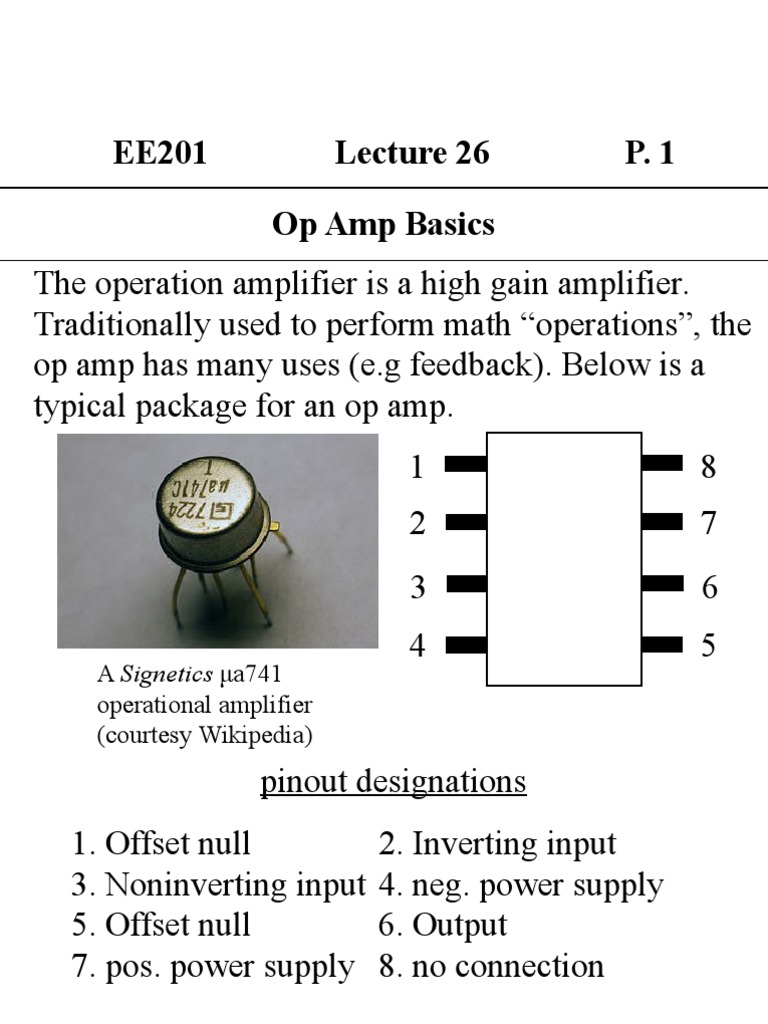 Lect26 OMP AMP | PDF | Operational Amplifier | Amplifier