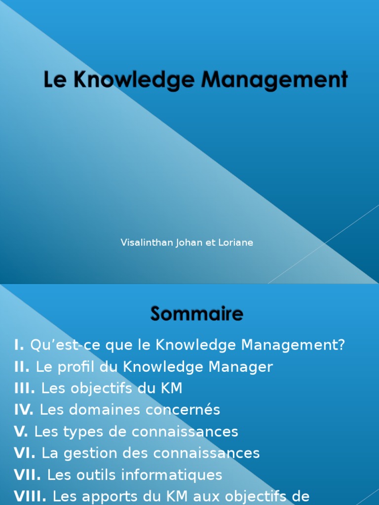 Powerpoint Fini | PDF | Gestion des connaissances | Connaissances