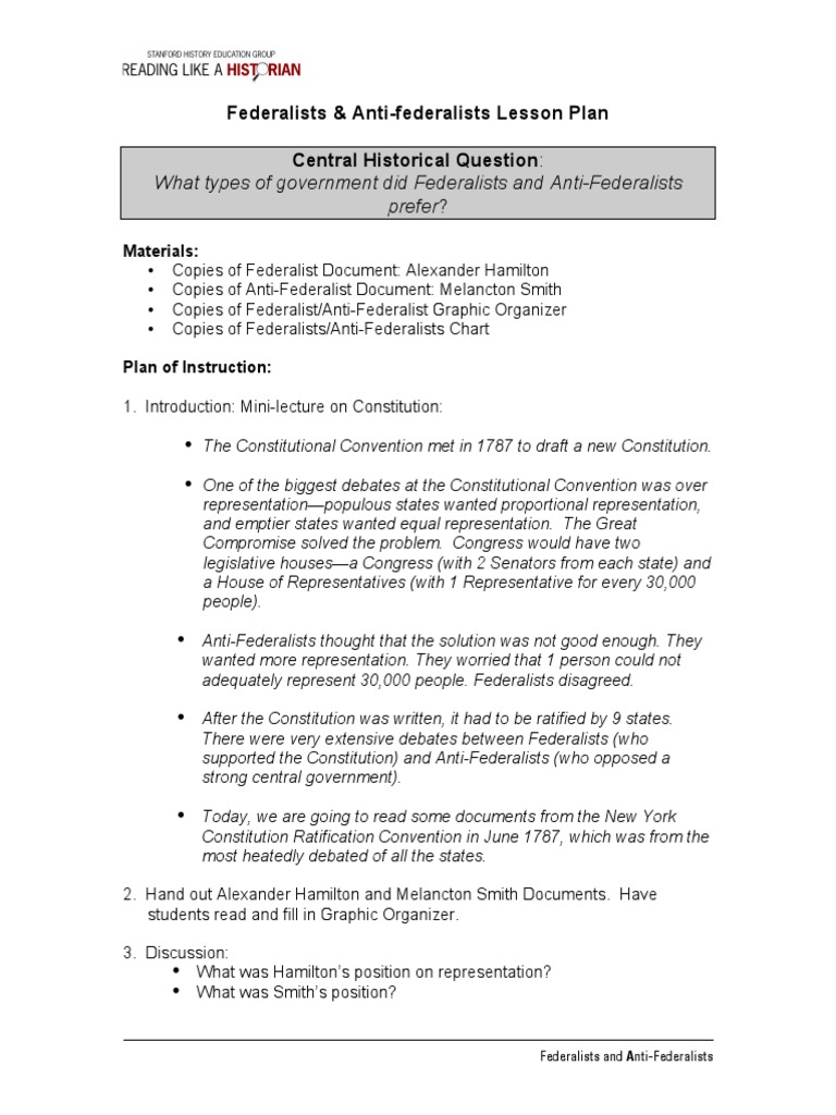 Federalists and Antifederalists | PDF | The Federalist Papers ...