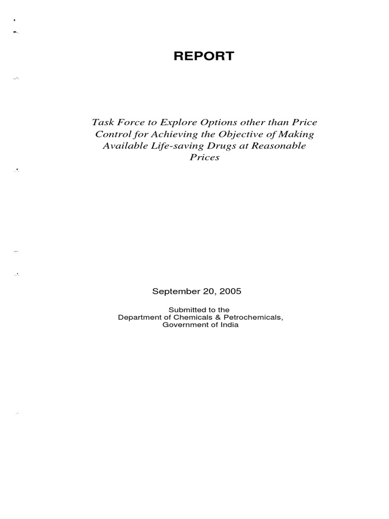 Pronab Sen Committee Report | PDF | Pharmaceutical Drug | Generic Drug