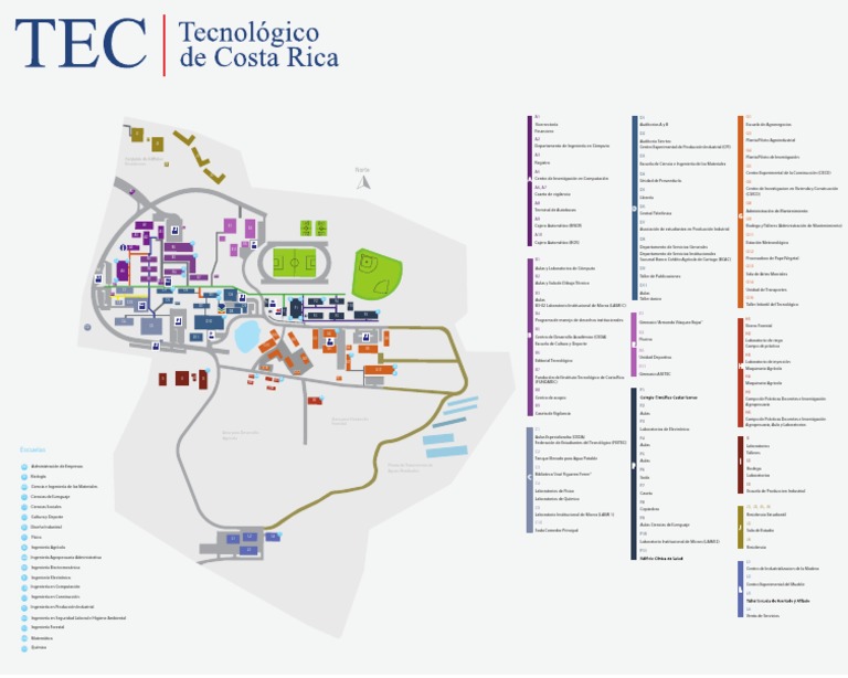 Mapa del Tecnológico de Cartago | PDF | Science | Ciencia y Tecnología