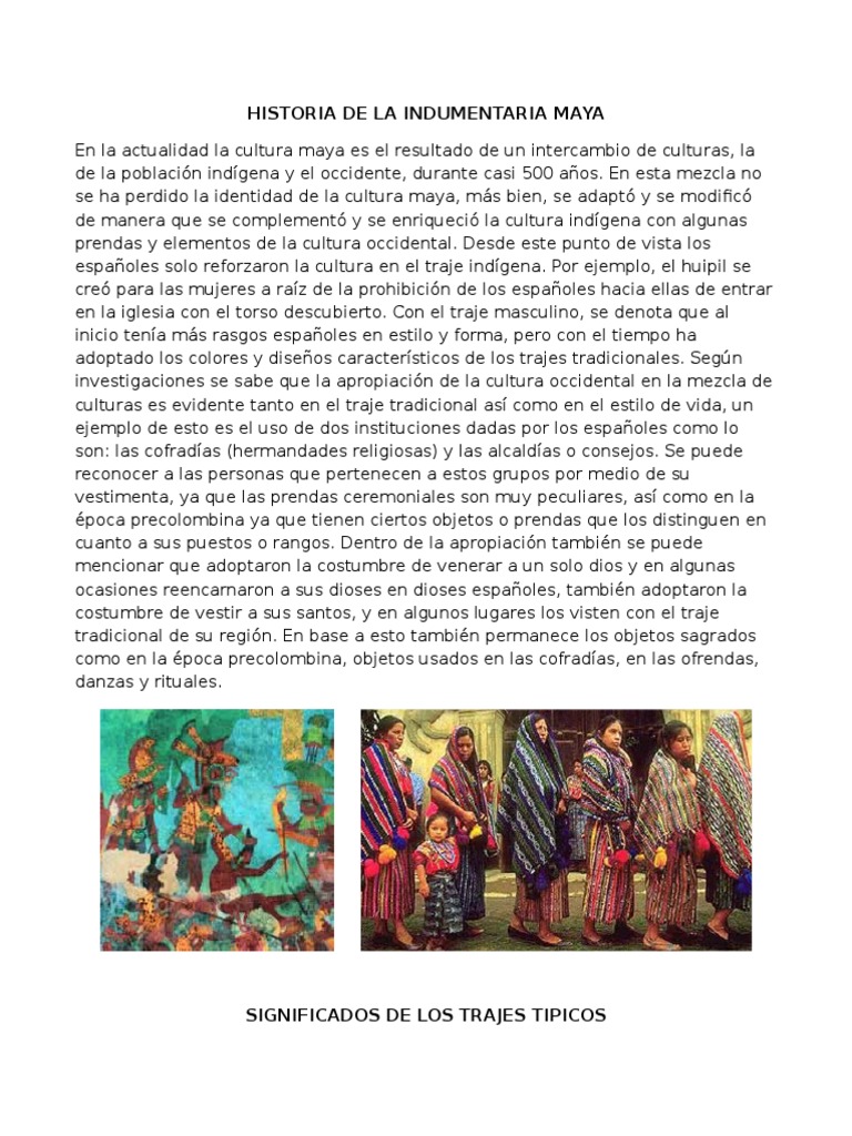 Historia de La Indumentaria Maya | PDF | Civilización maya | Ropa