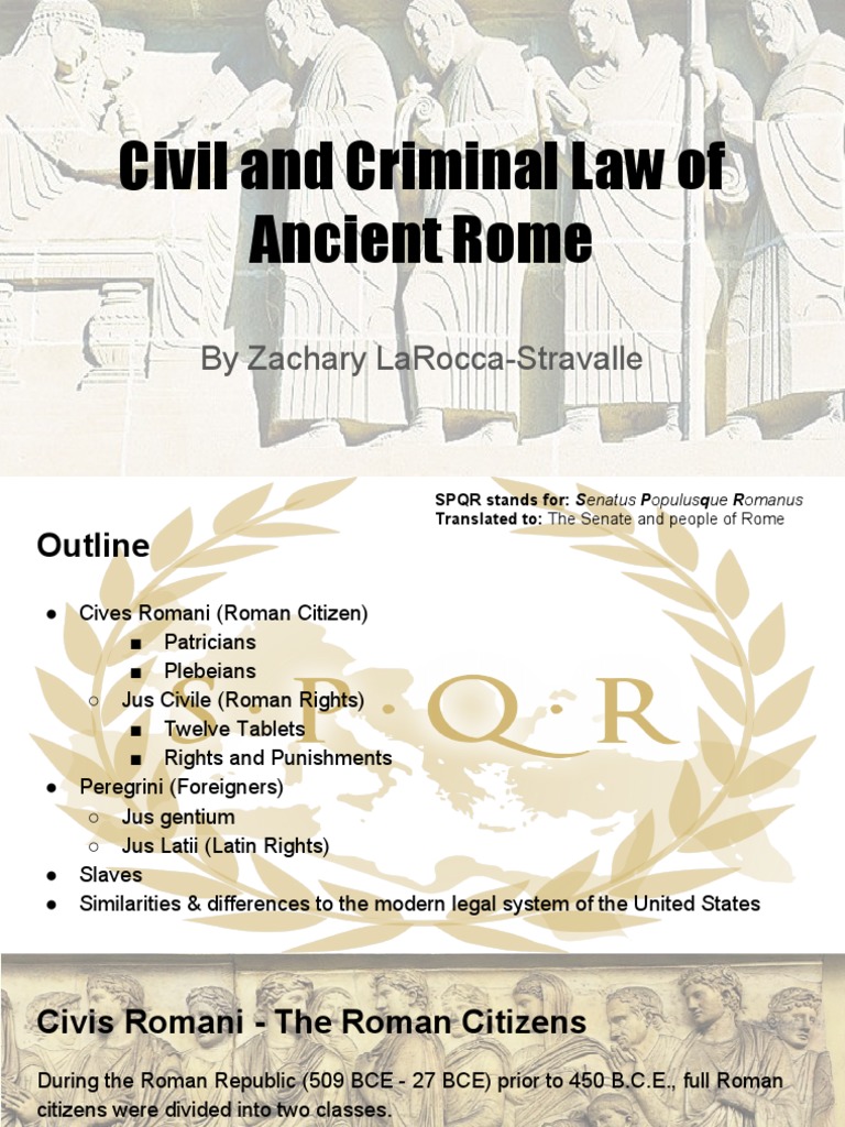 Zachary - Civil and Criminal Law of Ancient Rome | PDF | Roman Law ...