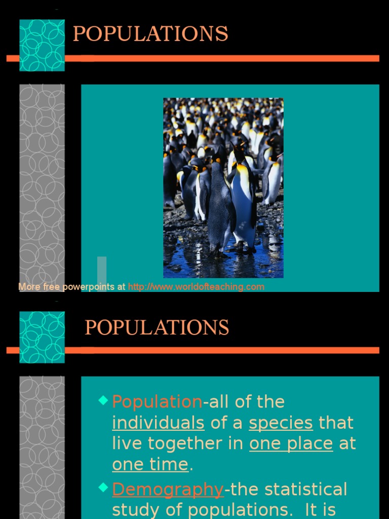 Populations: More Free Powerpoints at | PDF | Reproduction | Ecology