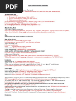 Complete Head-To-Toe Physical Assessment Cheat Sheet | PDF | Neck | Thorax