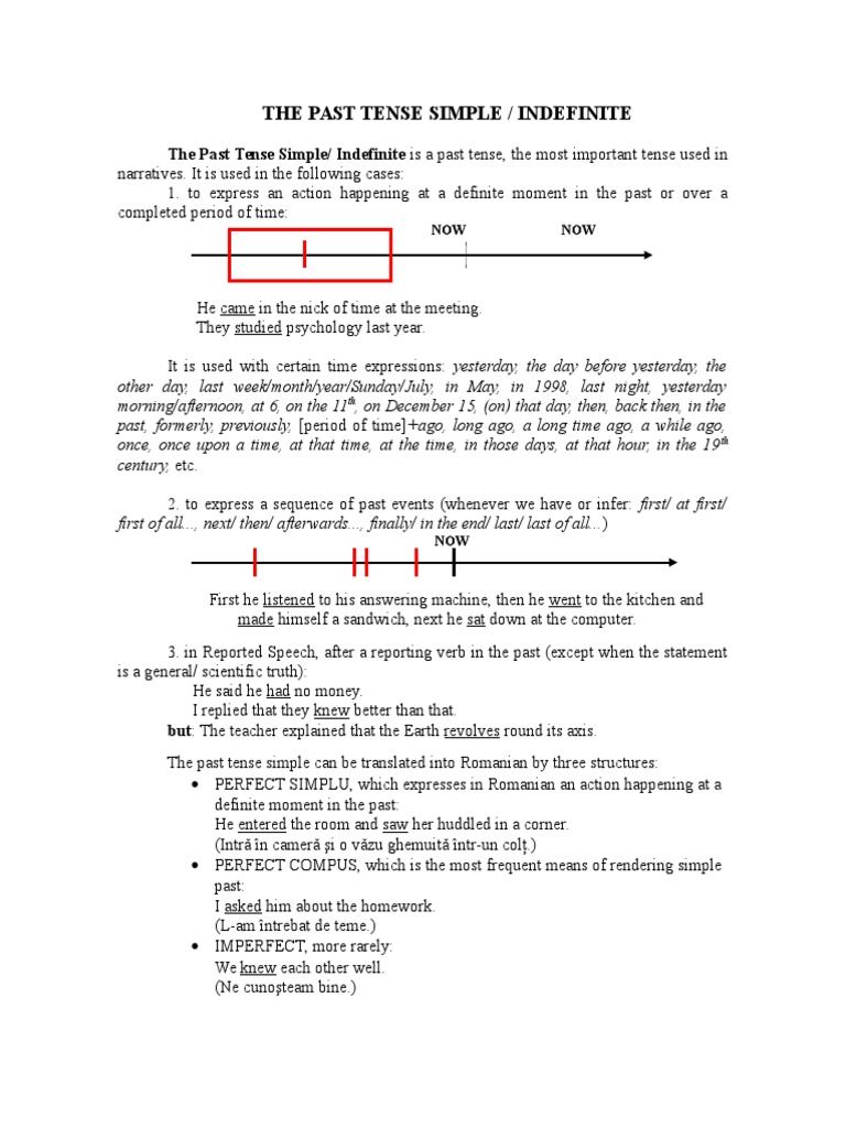 Past Tense Simple & Continuous - Theory | PDF | Grammatical Tense | Grammar