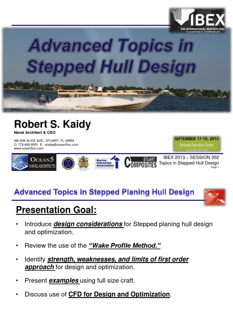 Advanced Topics in Stepped Hull Design - Robert Kaidy - IBEX Session104 ...