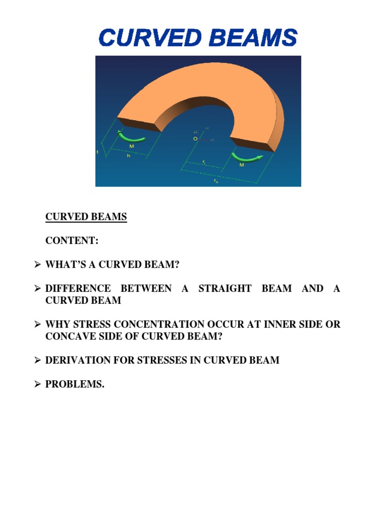 Understanding Curved Beams and Stresses | PDF | Bending | Beam (Structure)