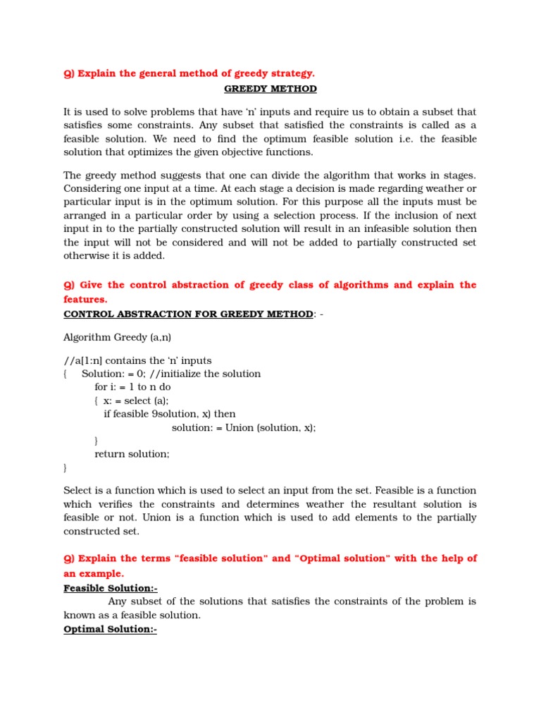 Greedy Method Material | PDF | Mathematical Optimization | Vertex (Graph Theory)