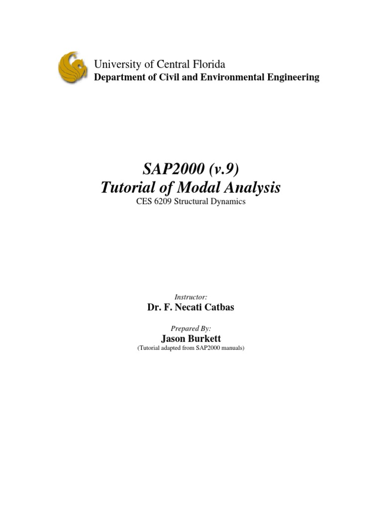 Ucf - Tutorial of Modal Analysis | PDF | Mechanics | Applied And Interdisciplinary Physics