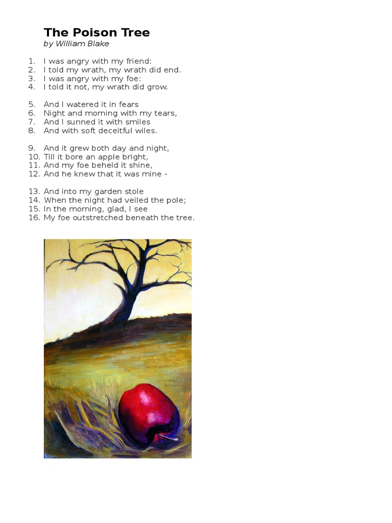 English Test Prac Poison Tree Answers | PDF | Poetry | Anthropomorphism