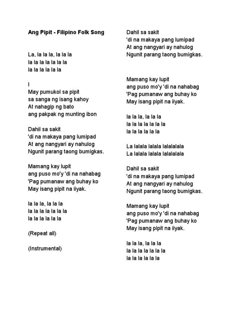 Ang Pipit | PDF