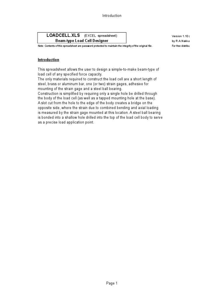 Beam-Type Load Cell Design Guide | PDF