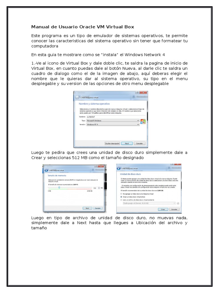 Manual de Usuario Oracle VM Virtual Box | PDF | Point and Click ...