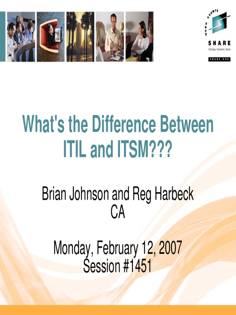 What's The Difference Between ITIL and ITSM???: Brian Johnson and Reg ...