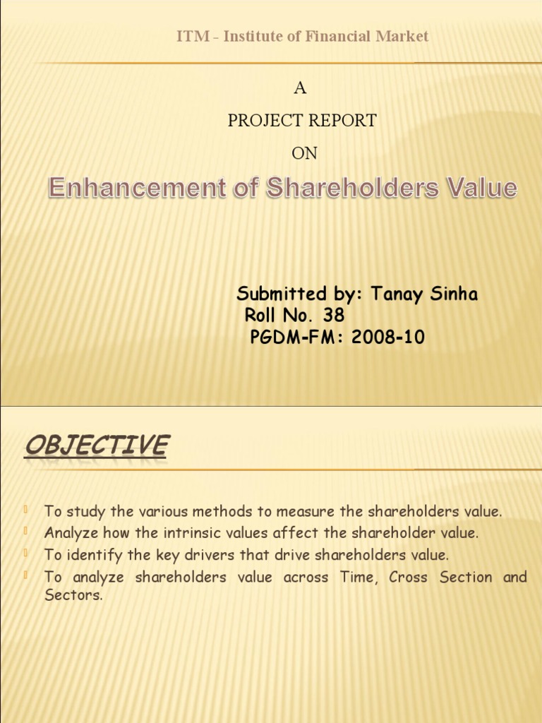 Analyzing Shareholder Value Drivers | PDF | Cost Of Capital | Revenue