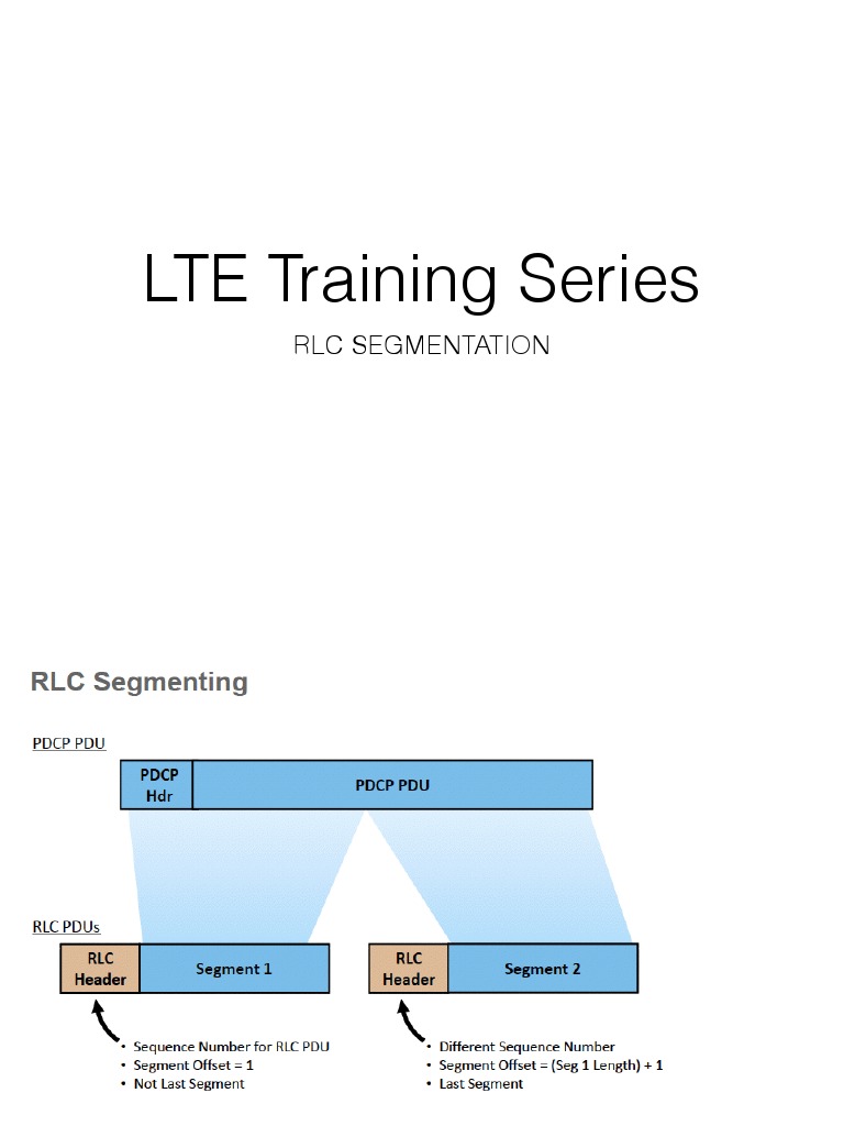 LTE Training Series: RLC Segmentation | PDF