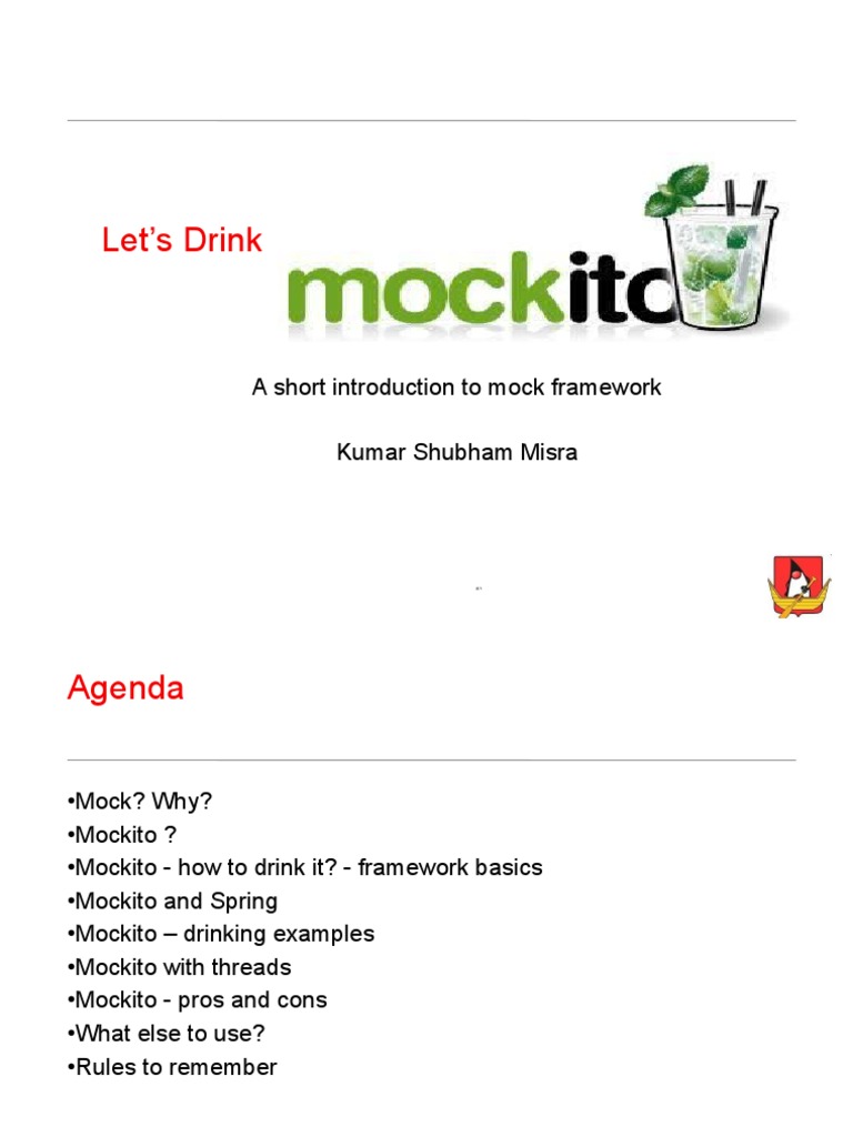 An Introduction to Mockito: A Framework for Mock Objects in Java Unit ...