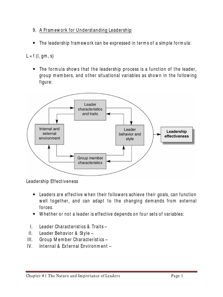 Framework for Effective Leadership | PDF | Business