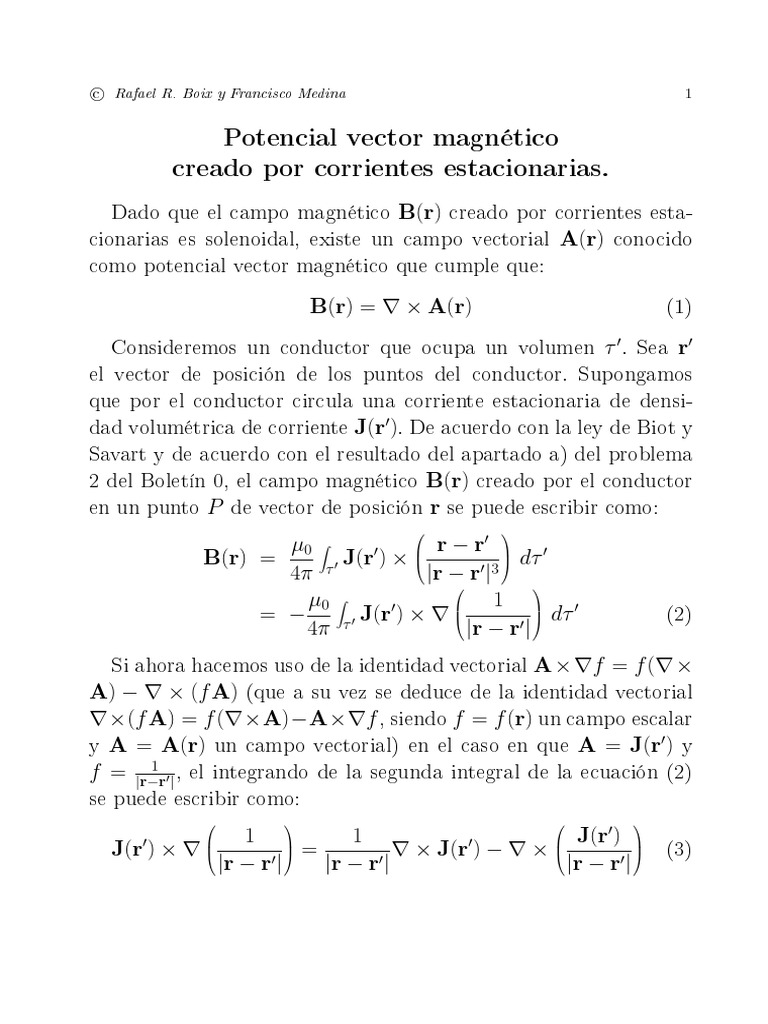 Potencial Vector | PDF