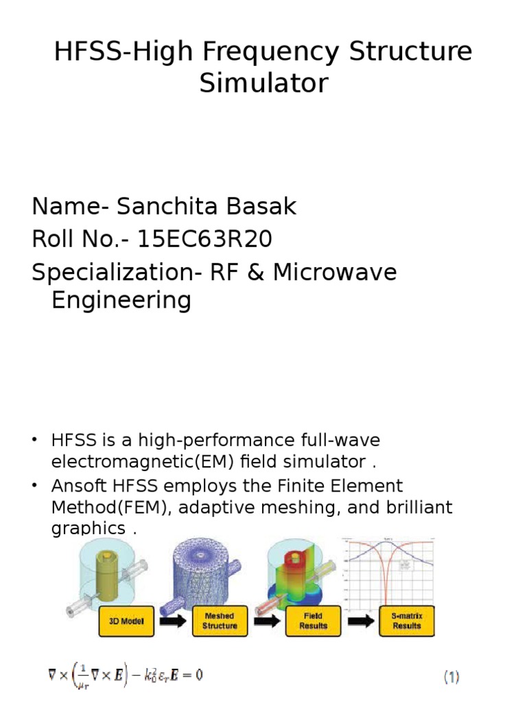 HFSS-High Frequency Structure Simulator | PDF | Waveguide | Transmission Line