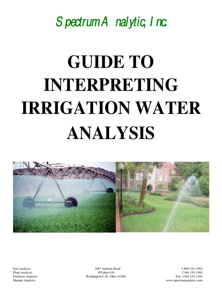 Guide To Interpreting Irrigation Water Analysis | PDF | Alkalinity | Soil