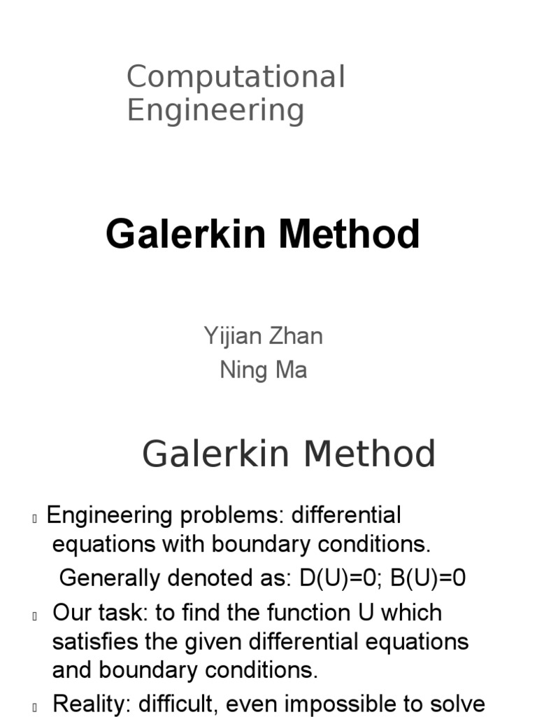 Galerkin Method | Function (Mathematics) | Basis (Linear Algebra)