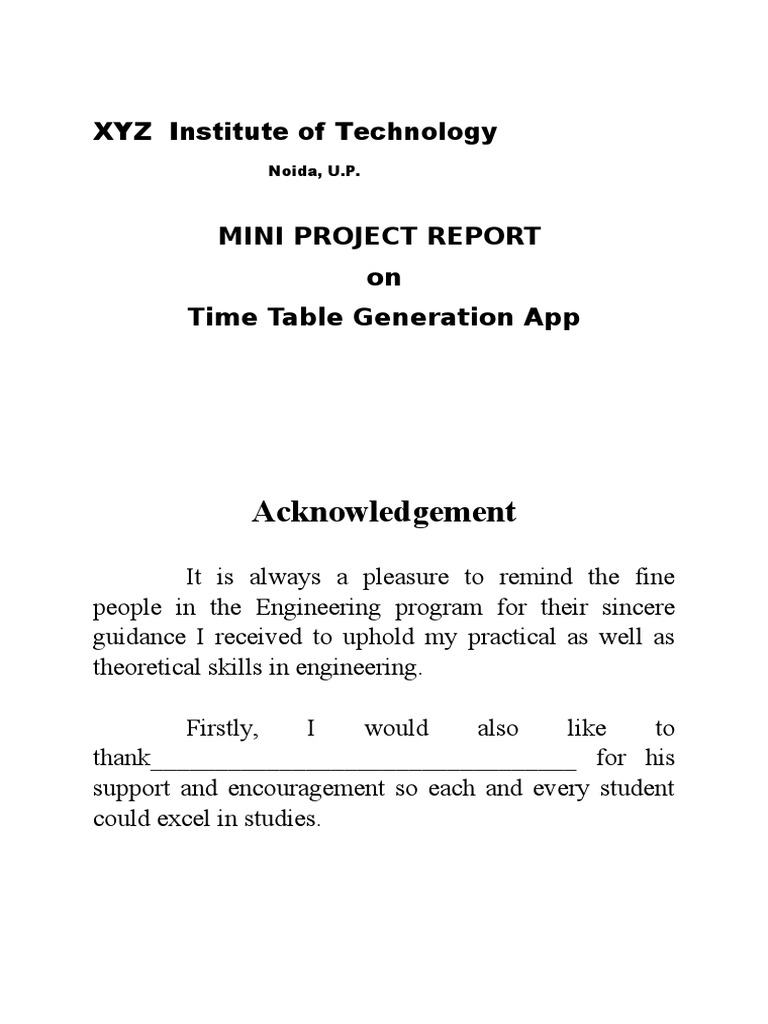 Mini Project Report | PDF | Java (Programming Language) | Xml