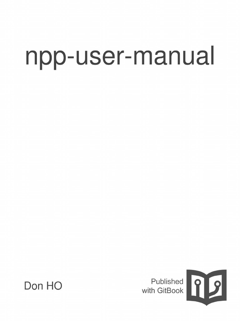 NPP User Manual (Notepad ++) | PDF | Keyboard Shortcut | Command Line Interface