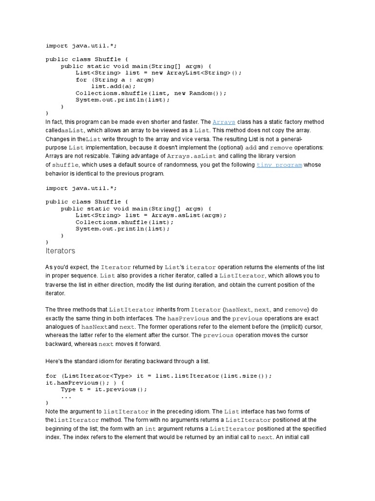 Iterators: Arrays | PDF | Software Development | Applied Mathematics
