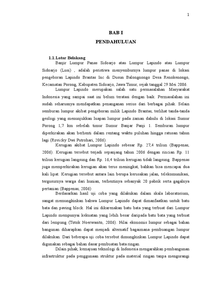 Makalah Tentang Pembuatan Bata Ringan | PDF